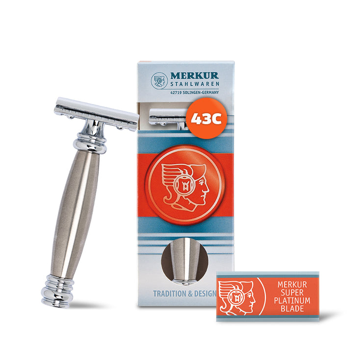 Merkur Double Edge Safety Razor, Straight Cut, Extra Long Stainless ...